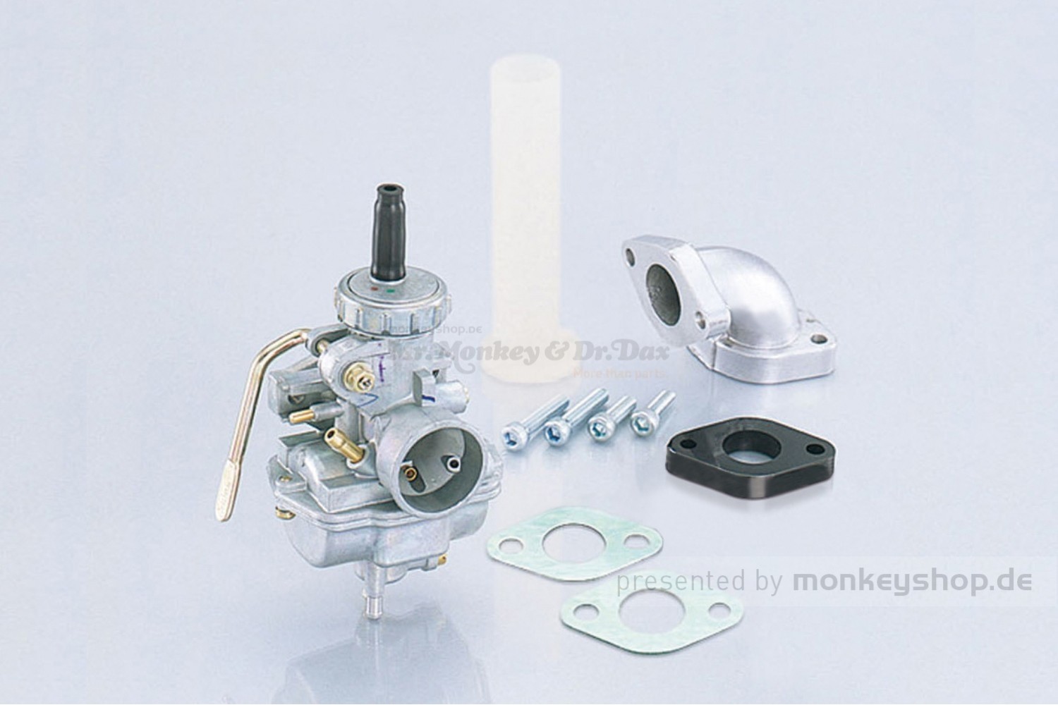 Kitaco Keihin PC20 Vergaser Kit + Ansaugstutzen + Gasgriffhülse (Made in Japan)