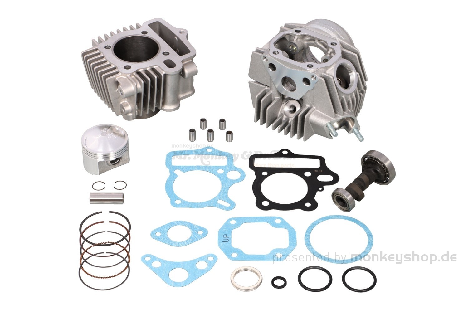 Kitaco NEW STD Aluminium Big Bore Kit 88cc mit Zylinderkopf + Nockenwelle f. Monkey 12V ...